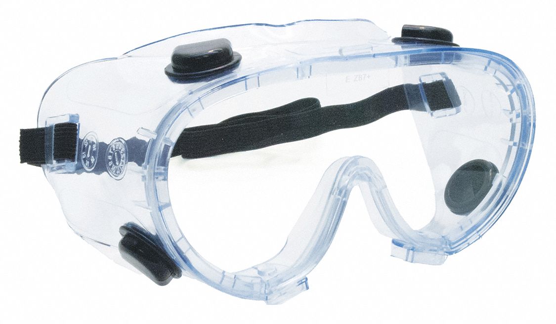 Safety Goggles,Clear Frame,Clear - Grainger