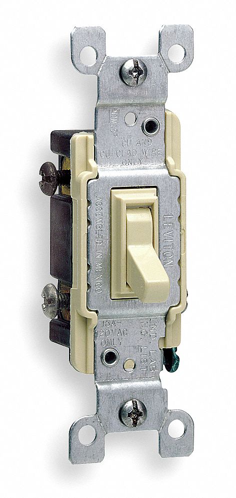 Wall Switch, 3-Way, Maintained, Toggle - Grainger