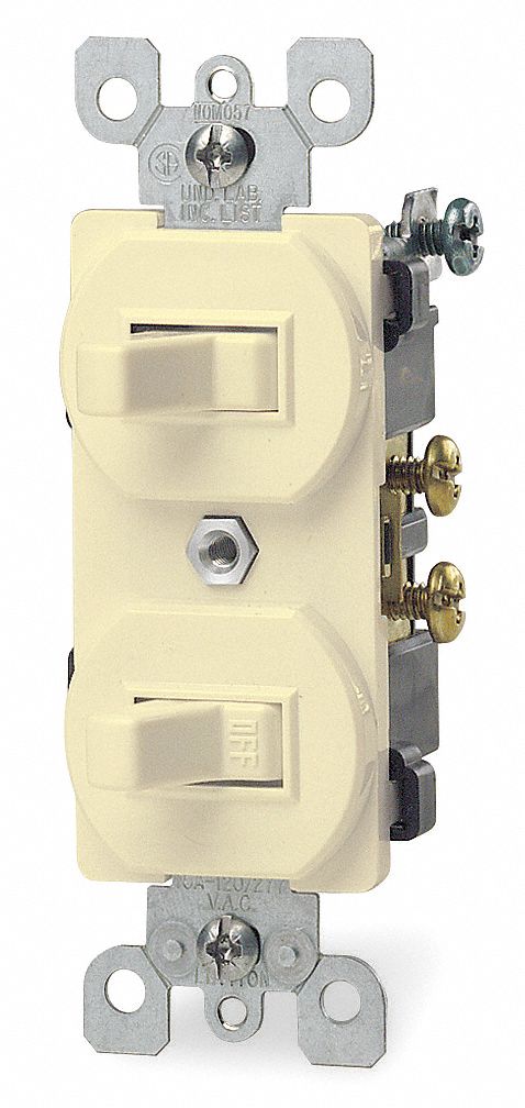 Combination Device, Duplex Switch Wiring Combination, Toggle, 5-15R ...