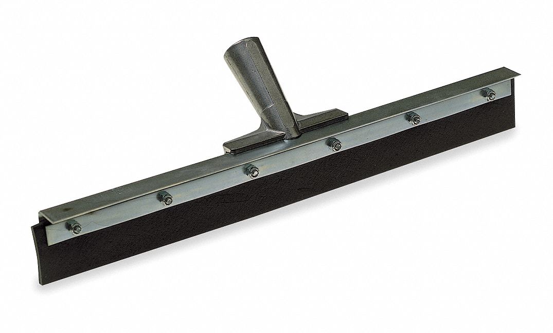 18 inW Straight Neoprene Floor Squeegee Without Handle, Black - Grainger