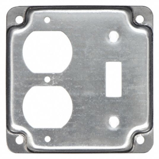 RACO, 2 Gangs, Crushed Corner, Electrical Box Cover - 5AA32|906C - Grainger