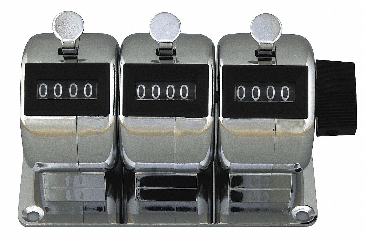 Counter, Number of Digits 4, Base Mounting, Mechanical - Grainger