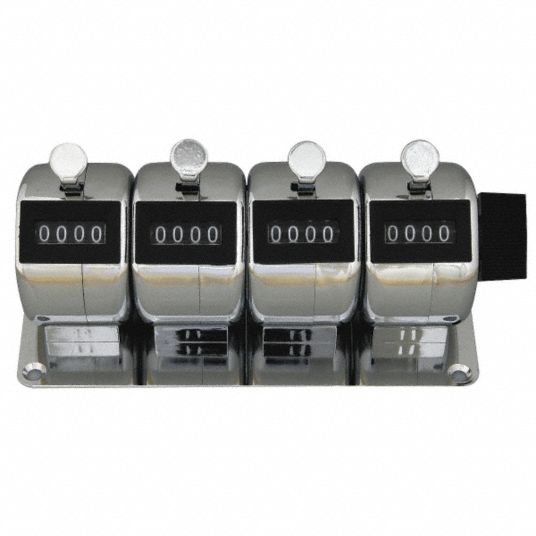 Counter, Number of Digits 4, Base Mounting, Mechanical - Grainger