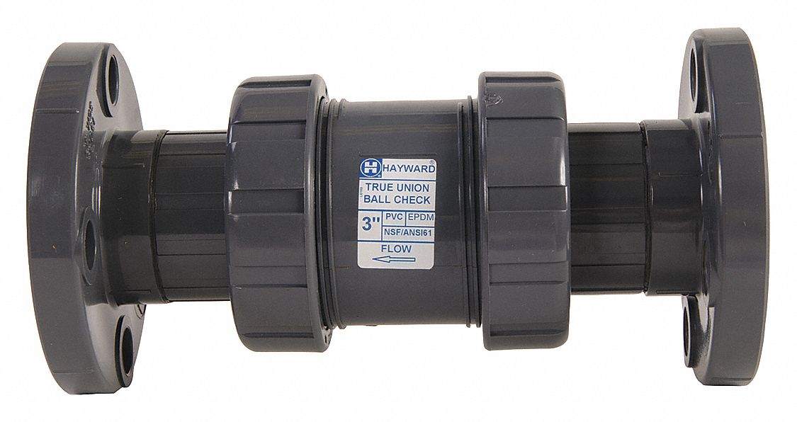 HAYWARD, Ball, Inline Valve Body, Check Valve - 5AAT9|TC1300FE - Grainger