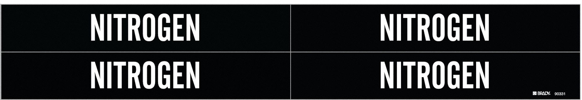 Nitrogen, Black, Pipe Marker - 5ACC6|90331 - Grainger