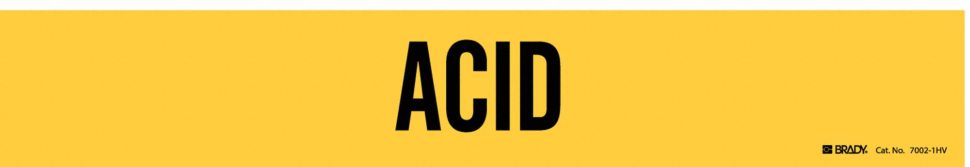 Acid, Yellow, Pipe Marker - 5ACD3|7002-1HV - Grainger