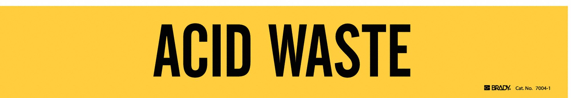 Acid Waste, Yellow, Pipe Marker - 5ACD6|7004-1 - Grainger