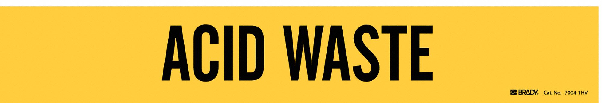 Acid Waste, Yellow, Pipe Marker - 5ACD7|7004-1HV - Grainger