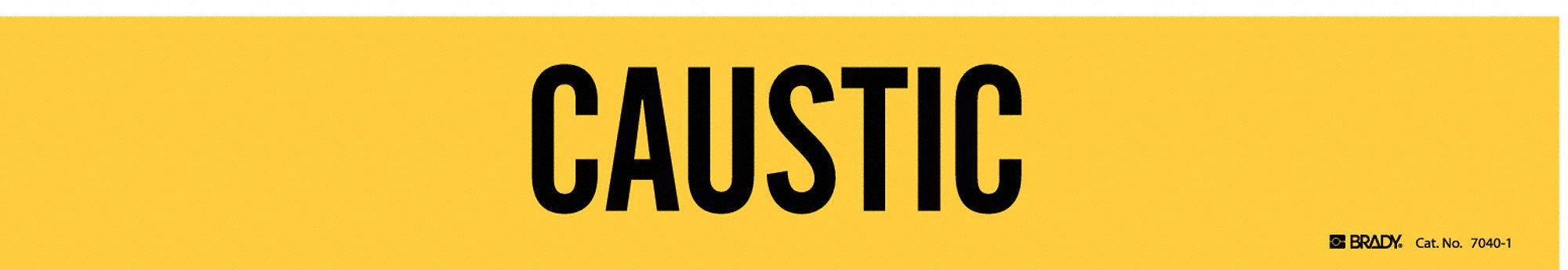 Caustic, Yellow, Pipe Marker - 5ACL0|7040-1 - Grainger