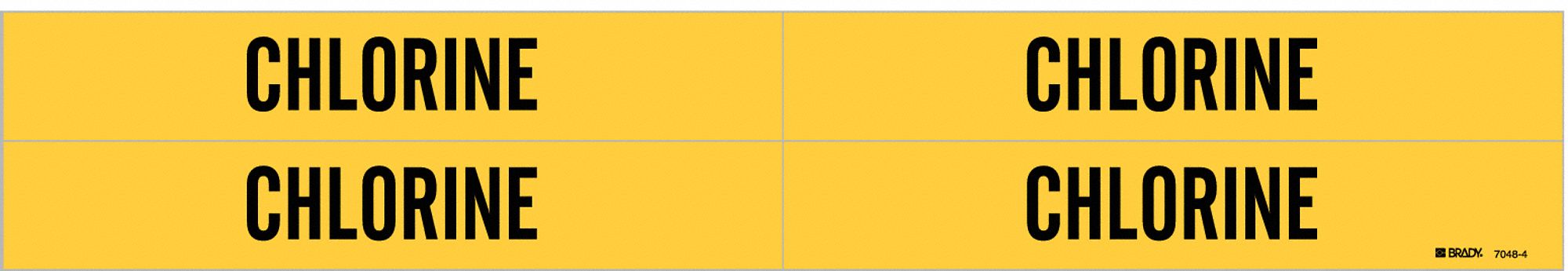 Chlorine, Yellow, Pipe Marker - 5ACN0|7048-4 - Grainger