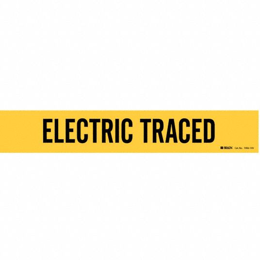 Electric Traced, Yellow, Pipe Marker - 5ACX5|7096-1HV - Grainger