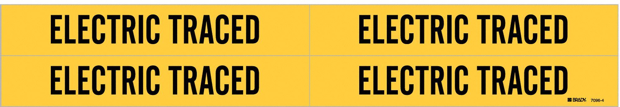 Electric Traced, Yellow, Pipe Marker - 5ACX7|7096-4 - Grainger