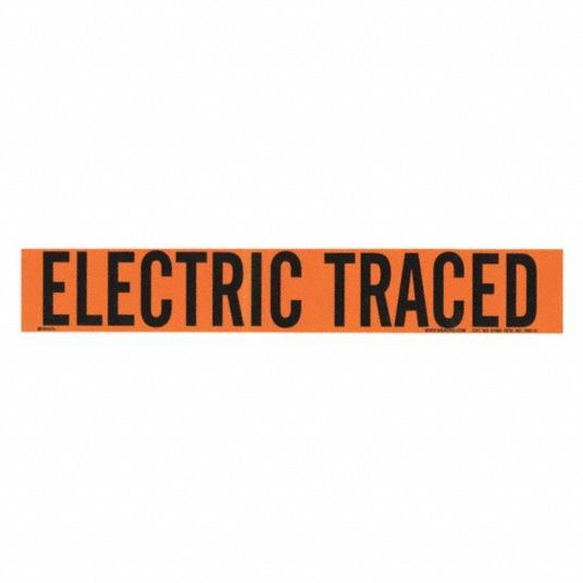 Electric Traced, Orange, Pipe Marker - 5ACX8|7097-1 - Grainger