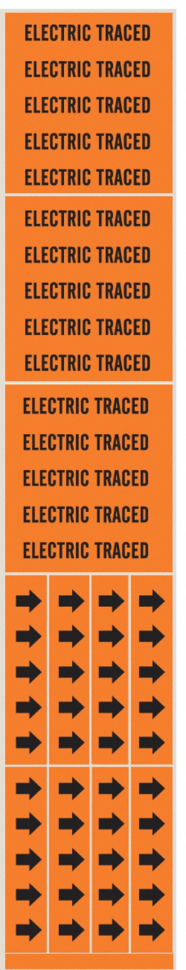 Electric Traced, Orange, Pipe Marker - 5ACY0|7097-3C - Grainger