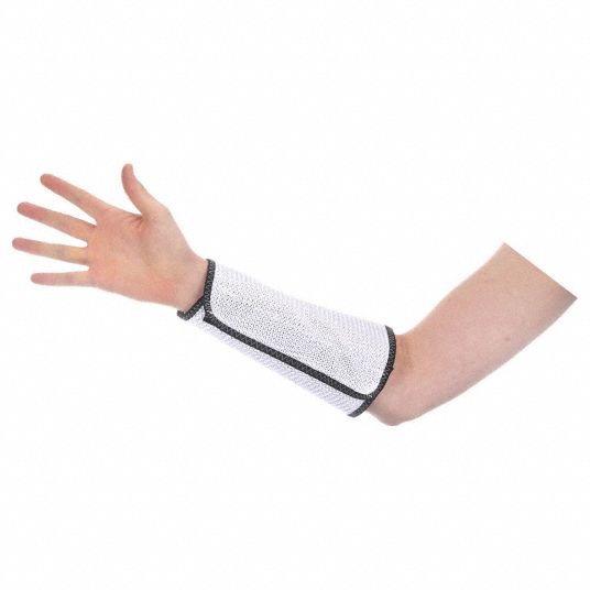 STEEL GRIP, ANSI/ISEA Cut Level 2, White, Cut-Resistant Sleeves - 5AD68 ...