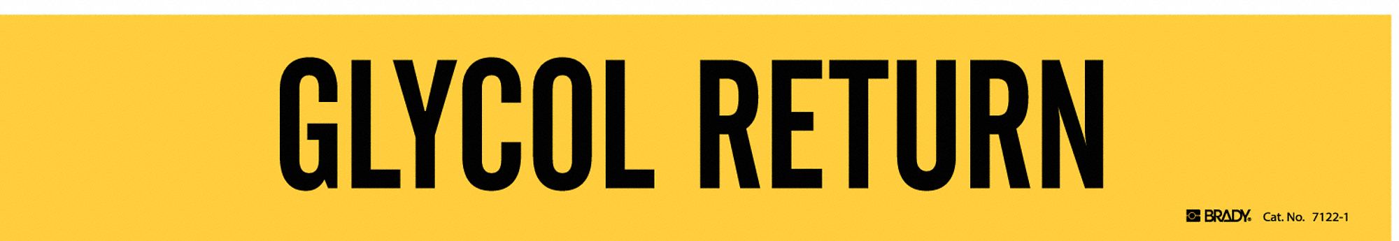 Glycol Return, Yellow, Pipe Marker - 5ADC4|7122-1 - Grainger