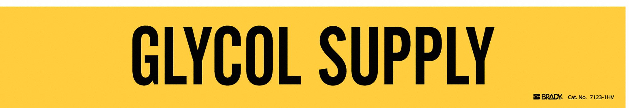 Glycol Supply, Yellow, Pipe Marker - 5ADC9|7123-1HV - Grainger