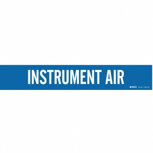 Instrument Air, Blue, Pipe Marker - 5ADH4|7168-1HV - Grainger
