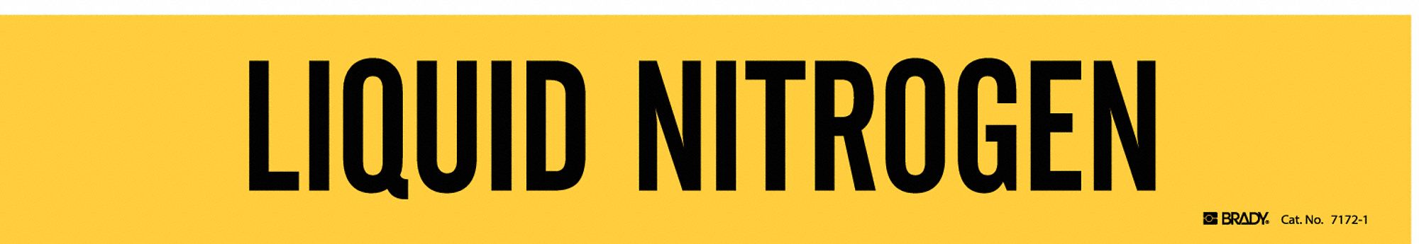 Liquid Nitrogen, Yellow, Pipe Marker - 5ADH7|7172-1 - Grainger