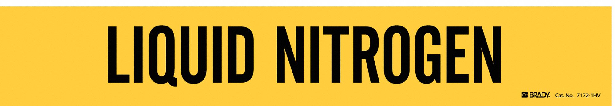 Liquid Nitrogen, Yellow, Pipe Marker - 5ADH8|7172-1HV - Grainger