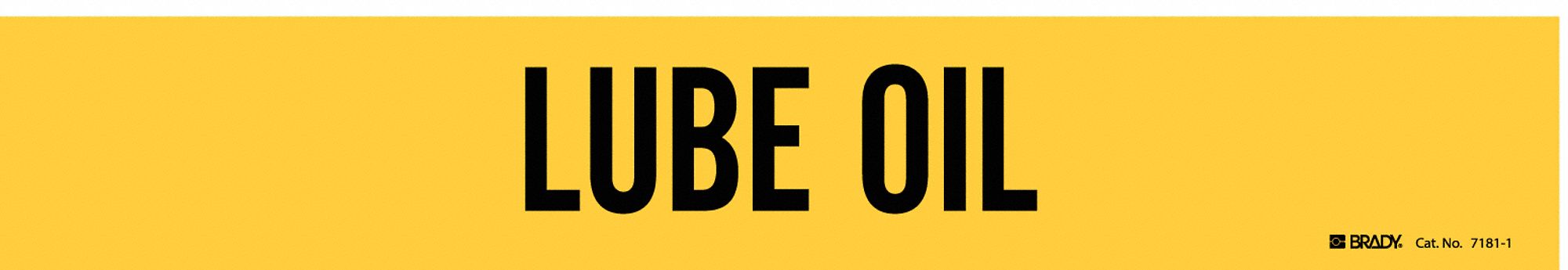 Lube Oil, Yellow, Pipe Marker - 5ADJ3|7181-1 - Grainger