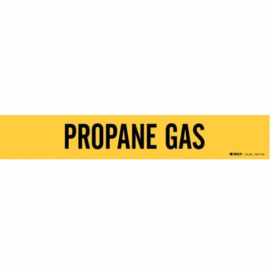 Propane Gas, Yellow, Pipe Marker - 5ADP9|7227-1HV - Grainger