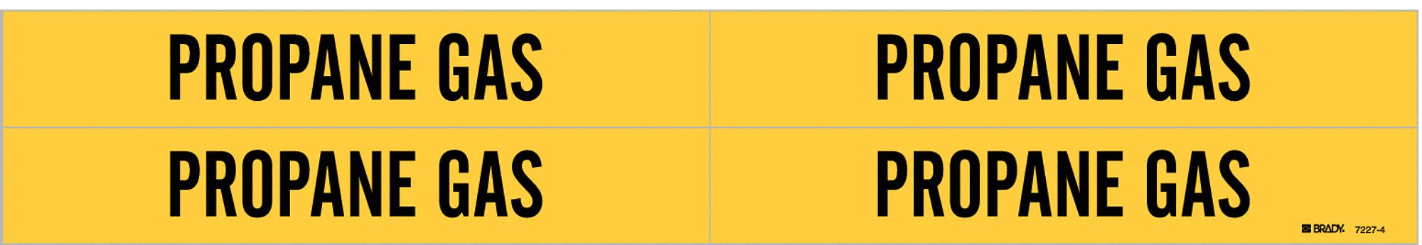 Propane Gas, Yellow, Pipe Marker - 5ADR1|7227-4 - Grainger