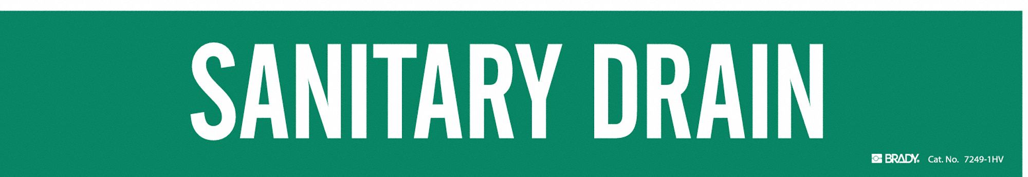 Sanitary Drain, Green, Pipe Marker - 5ADU6|7249-1HV - Grainger