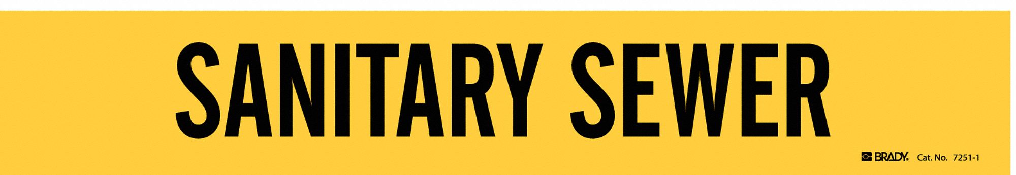 Sanitary Sewer, Yellow, Pipe Marker - 5ADV3|7251-1 - Grainger