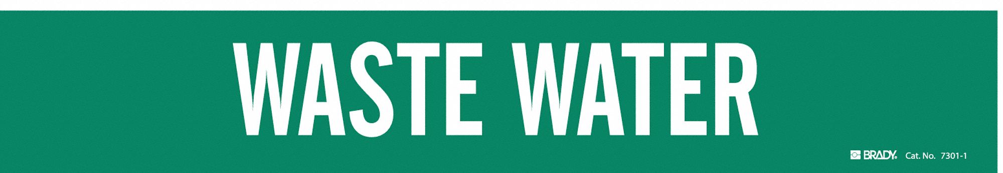 Waste Water, Green, Pipe Marker - 5AEC5|7301-1 - Grainger