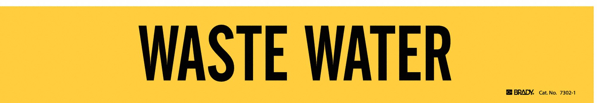 Waste Water, Yellow, Pipe Marker - 5AEC9|7302-1 - Grainger