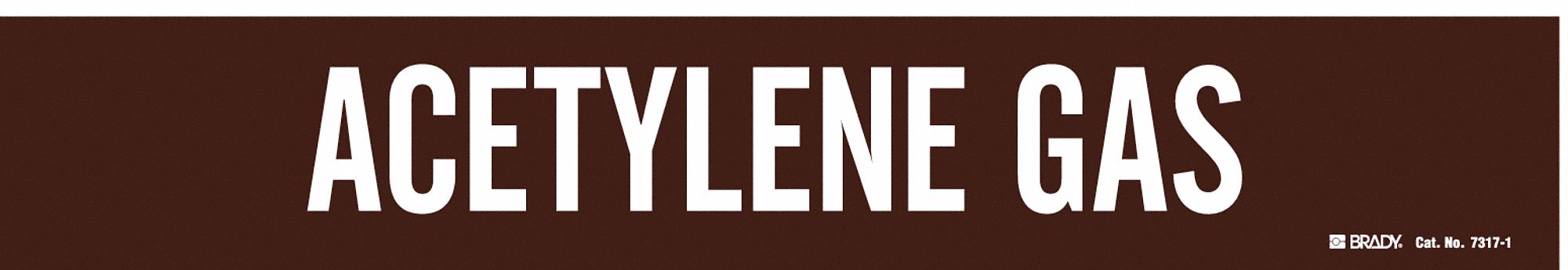 Acetylene Gas, Brown, Pipe Marker - 5AEE0|7317-1 - Grainger