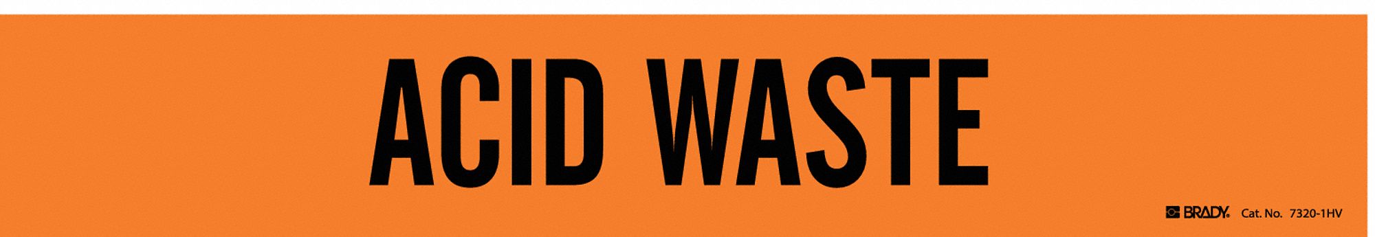 Acid Waste, Orange, Pipe Marker - 5AEE9|7320-1HV - Grainger