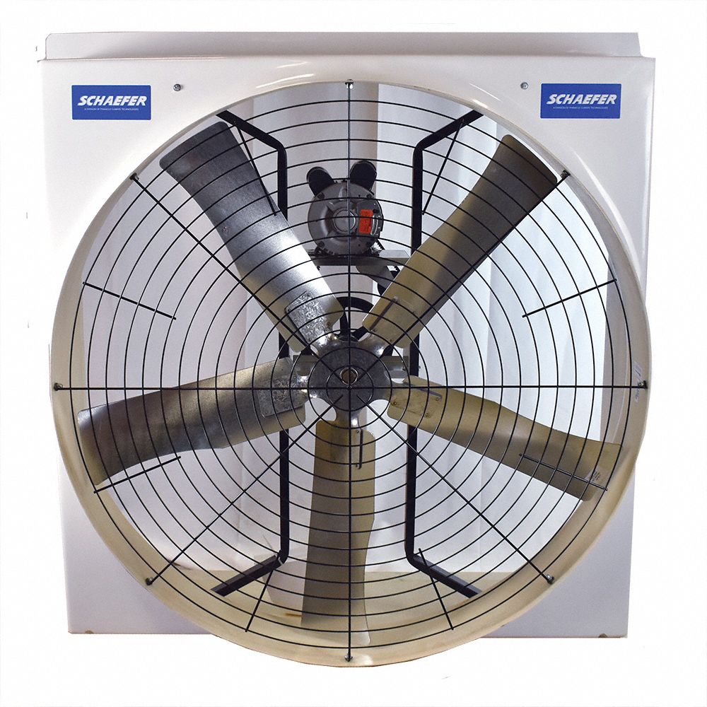 SCHAEFER Agricultural Exhaust Fan: Belt Drive, 36 in Blade, 1/2 hp ...