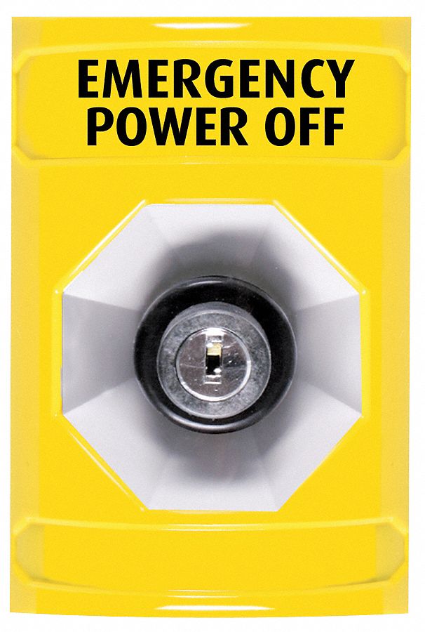 SAFETY TECHNOLOGY INTERNATIONAL Emergency Power Off Push Button, Key-To ...