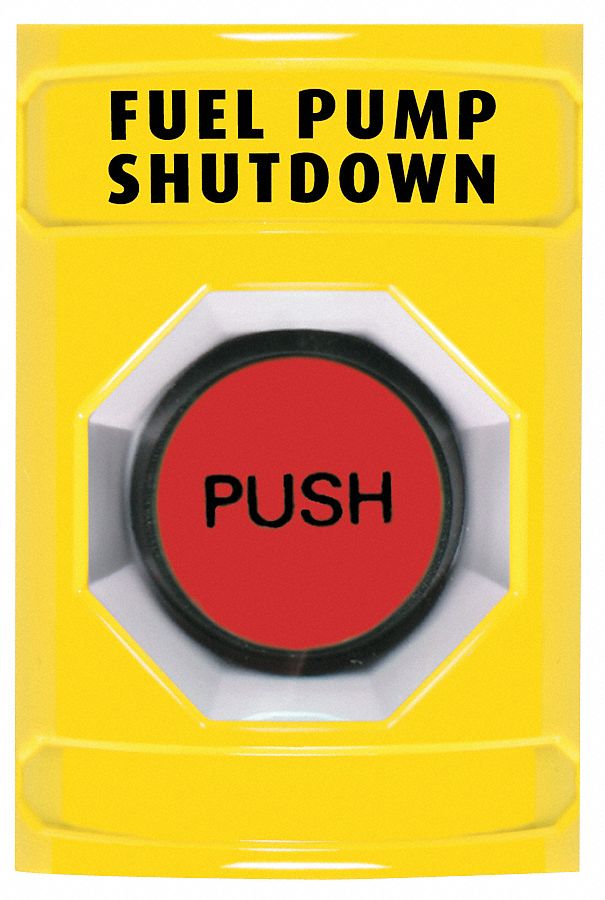 Fuel Pump Shutdown Push Button, Illuminated, 4 7/8 in Height, 3 1/4 in ...