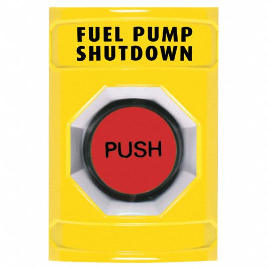 Fuel Pump Shutdown Push Button, Illuminated, 4 7/8 in Height, 3 1/4 in ...