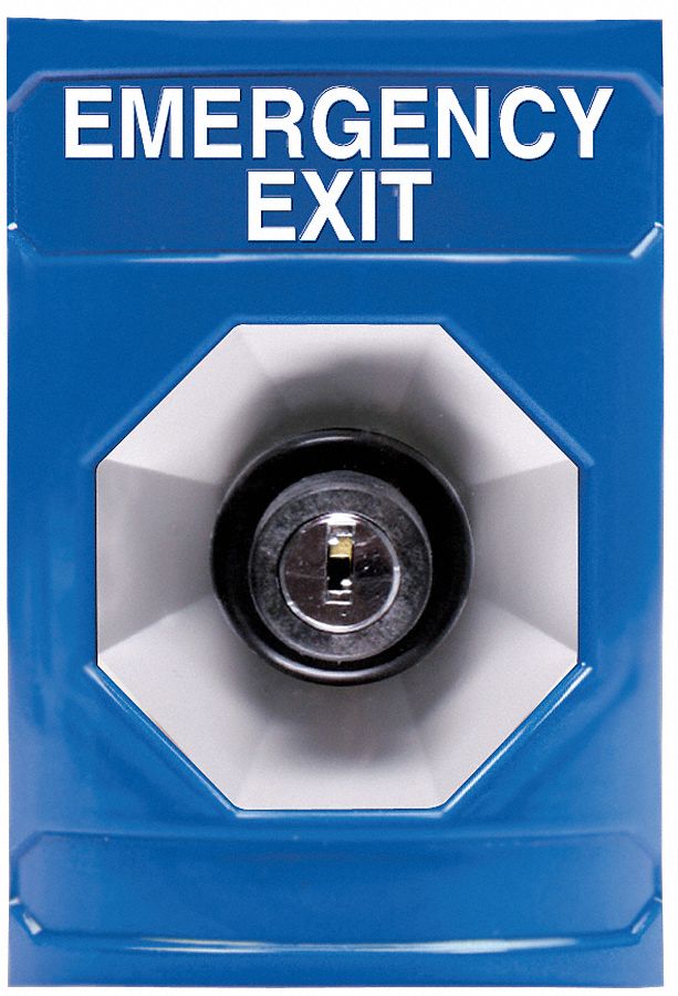 Emergency Exit Push Button, Key-To-Activate, 4 7/8 in Height, 3 1/4 in ...