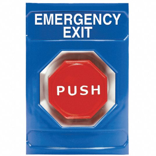 SAFETY TECHNOLOGY INTERNATIONAL Emergency Exit Push Button, Turn-To ...