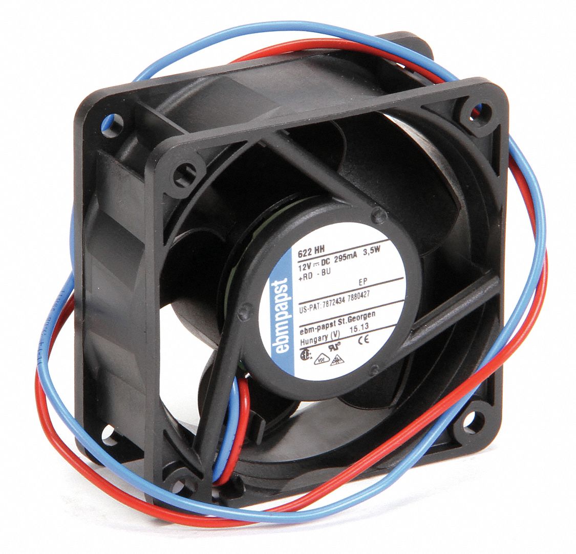EBM-PAPST, 2 5/16 in Ht, 1 in Dp, Standard Square Axial Fan - 5AFZ3 ...