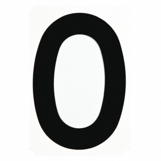 4 in Character Ht, Indoor/Outdoor, Carded Number - 5AH22|5140-0 - Grainger