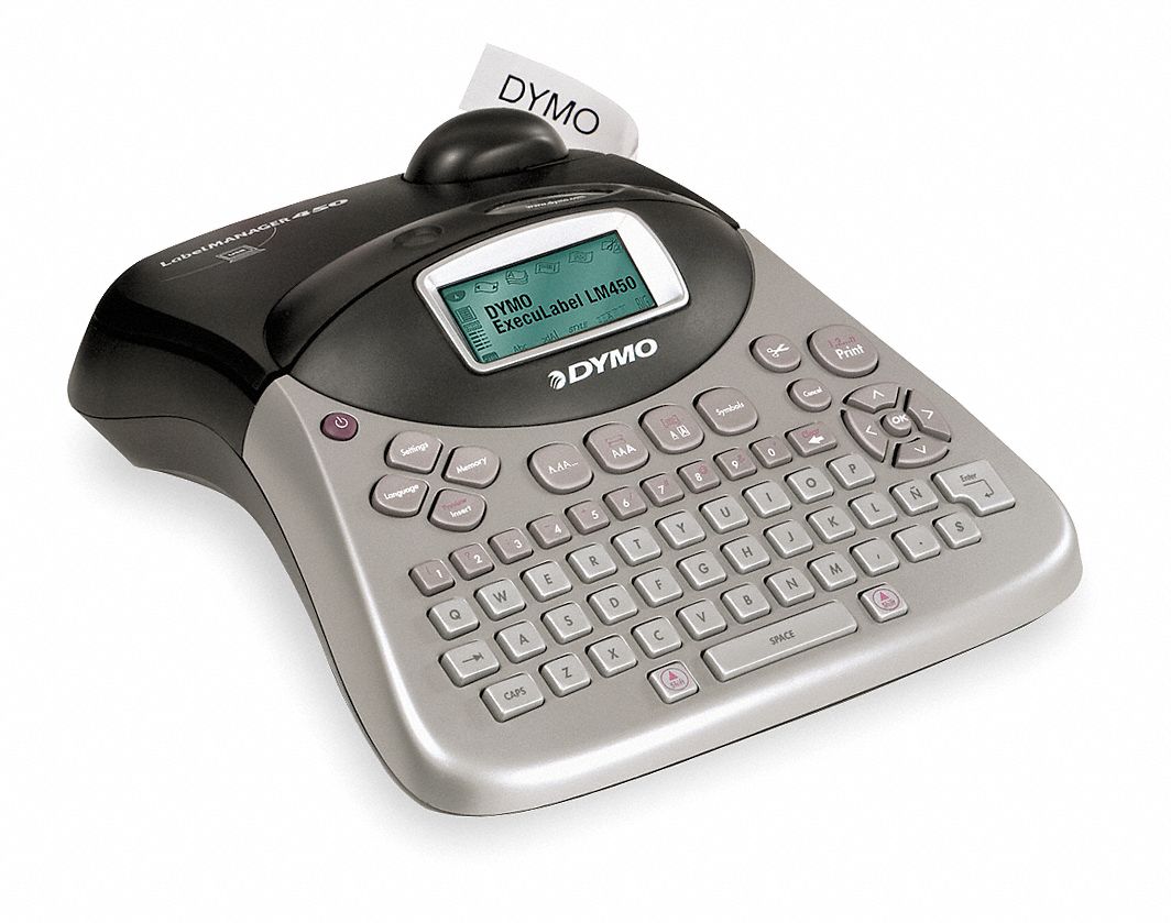 DYMO Label Printer, Black/Silver, 180 dpi - 5AJ95|LabelManager 450D ...