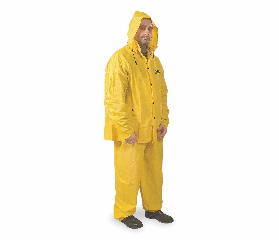 CONDOR Traje Impermeable de 3 Piezas con Capucha Desprendible Amarillo ...