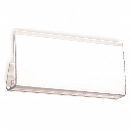 AIGNER, 3 in x 1 1/2 in, Clear, Label Holder - 5AU71|WRM1253 - Grainger