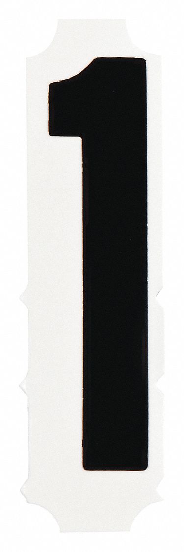 4 in Character Ht, Non-Reflective, Number Label - 5AX79|5140-1 - Grainger