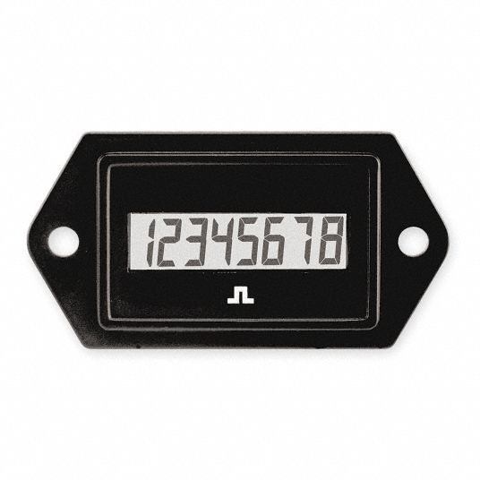 Electronic Counter, Number of Digits: 8, 0.28 in Black Numbers, LCD ...