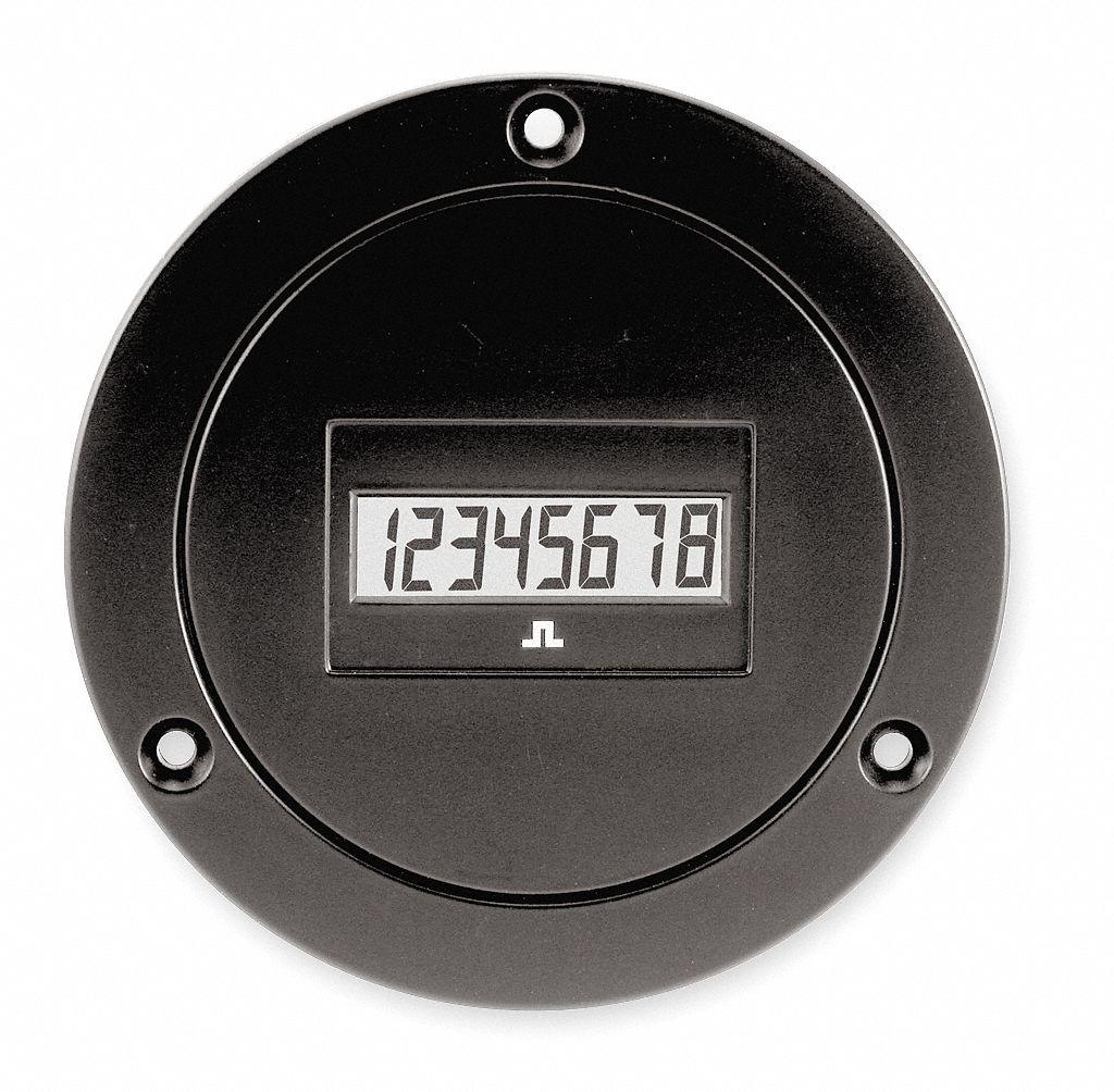 Electronic Counter, Number of Digits: 8, 0.28 in Black Numbers, LCD ...