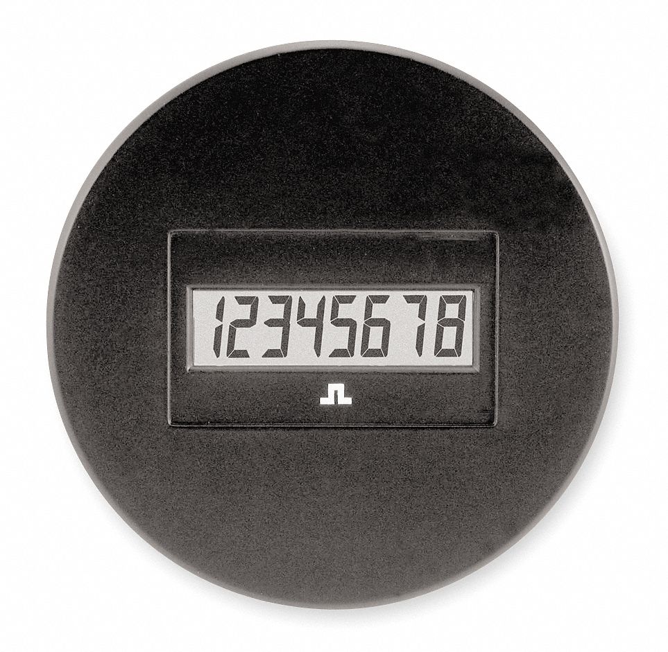 Electronic Counter, Number of Digits: 8, 0.28 in Black Numbers, LCD ...