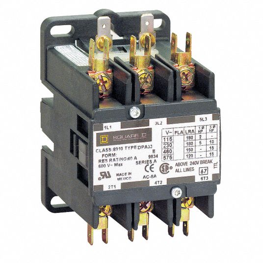 24V AC Definite Purpose Magnetic Contactor; No. of Poles 3, 30 Full ...