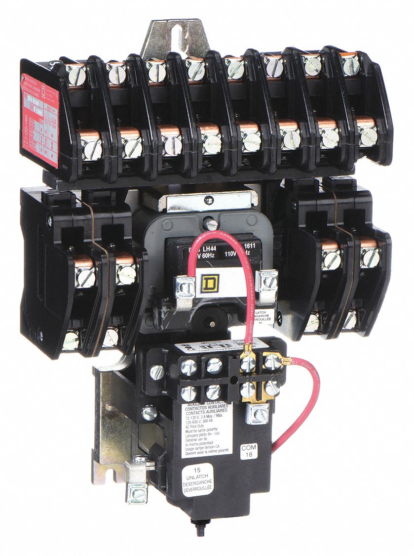 SQUARE D Lighting Magnetic Contactor, 120VAC Coil Volts, Contactor Type ...